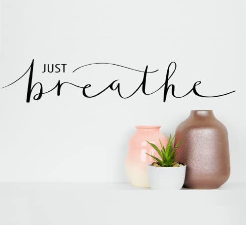 Amazon.com: Just Breathe Inspirational Quotes Vinyl Wall Decal Positive ...