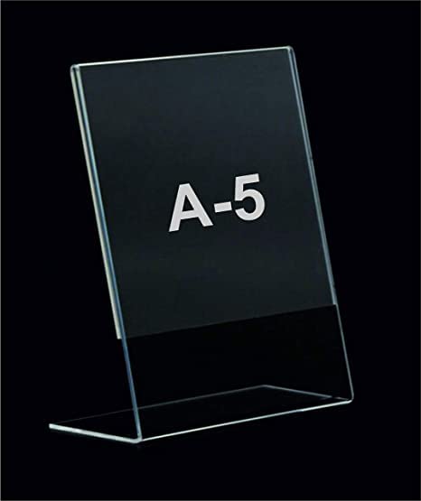 DESIGNHOLIC Acrylic Display Stand Sign & Menu Card Holder Portrait Size ...