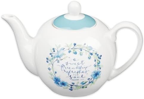 Amazon.com | Christian Art Gifts Women's Ceramic Floral Teapot: Sweet ...
