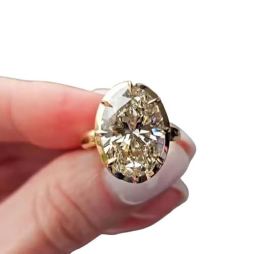 Amazon.com: IshaanJewel 3 Ct Elongated Oval Diamond Delicate Bezel ...