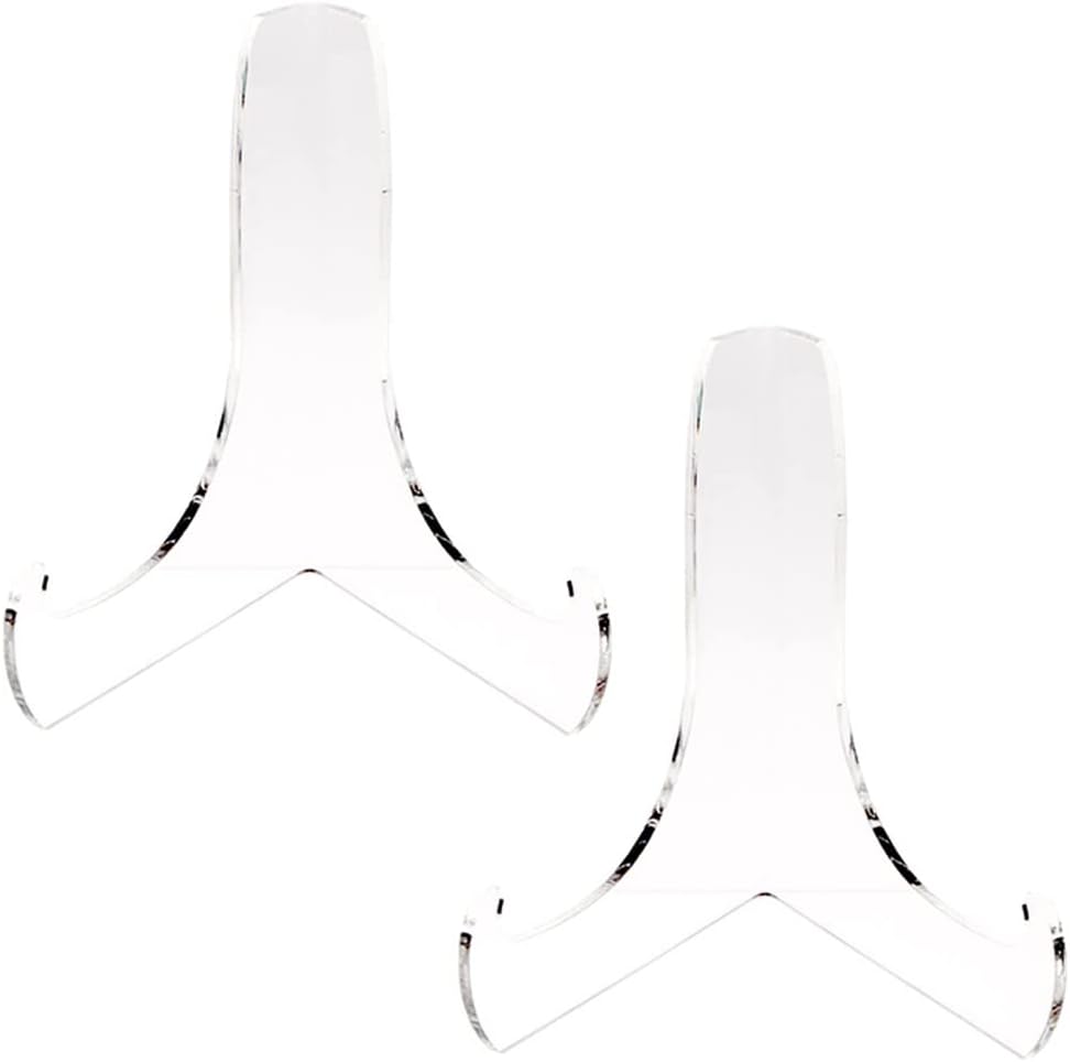 Amazon.com: 2 Pieces Acrylic Plate Stand 60-Degree Angle Acrylic Book ...
