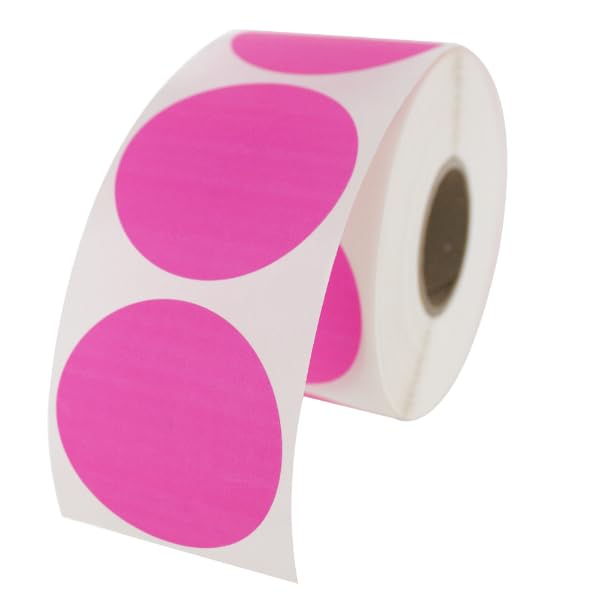 Amazon.com : LabelValue.com | Pink Circle Stickers | Pink Dot Labels ...