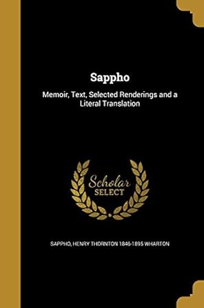 Buy Sappho Book Online at Low Prices in India | Sappho Reviews ...