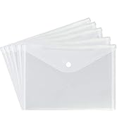 Clear Plastic Wallets A4 Folders - 24PCS Plastic Popper Wallets with ...