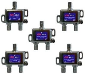 Amazon.com: 5 Pack 2-Way Coax Splitter Diplexer Satellite CATV UL Dish ...