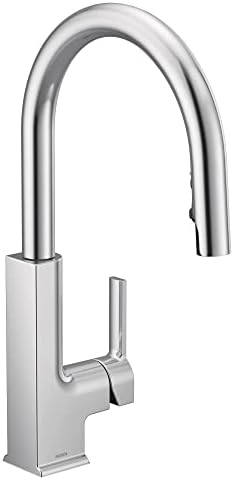 Moen 87233 Adler One-Handle High Arc Pulldown Kitchen Faucet with Power ...