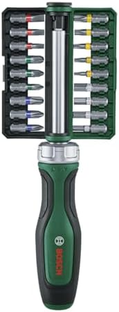 Bosch Bit Ratchet Screwdriver Set 19-Piece (High-Torque Bit Screwdriver ...