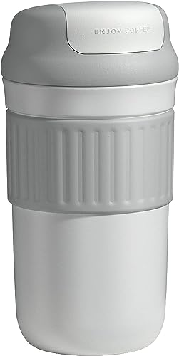 コーヒータンブラー 保温保冷 漏れない 430ml 真空断熱 蓋付き コーヒー マグボトル 魔法瓶 水筒 保温ポット ステンレス製 ワンタッチ おしゃれ かわいい タンブラー オフィス 通学 ...