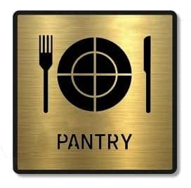 Self adhesive Clear & Visible Acrylic Pantry Sign Board for Office Home ...