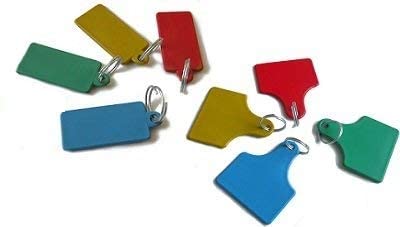 Metal Detectable Blue Tags or Key Holder with SS Ring (Pack of 10 Nos ...