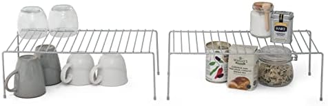 QIWODE Kitchen Cupboard Organiser, Home and Kitchen Storage Shelf Wire ...