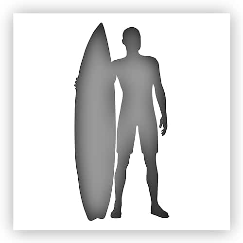 Amazon.com: Surfer and Surfboard Stencil - Choose a Size (18"x18 ...