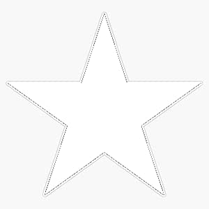 Amazon.com: White Flag Star Sticker Bumper Sticker Vinyl Decal 5 ...