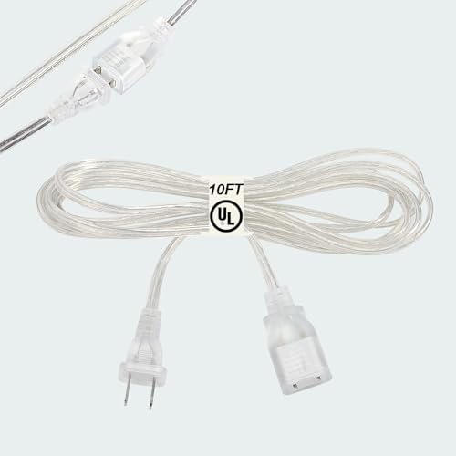 Amazon.com: Clear Extension Cord - 6 FT Male to Female Invisible Indoor ...