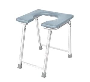 AmbiTech Portable Stianless Steel Commode Stool | Grey : Amazon.in ...