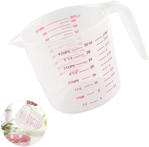 Plastic Measuring Jug 1000ml - Essential Kitchen Cooking Tool for ...