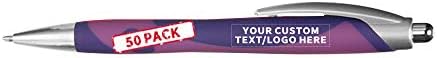 Amazon.com : DISCOUNT PROMOS Personalized Pens with Groovy Design - 50 ...