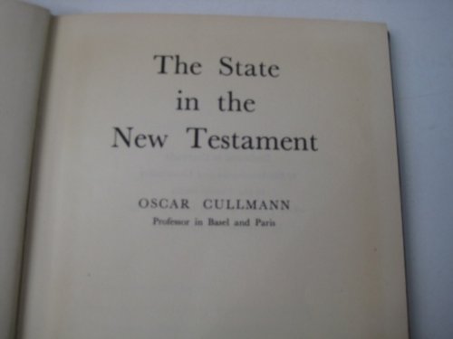 THE STATE IN THE NEW TESTAMENT: Cullmann, Oscar: 9780552147736: Amazon ...