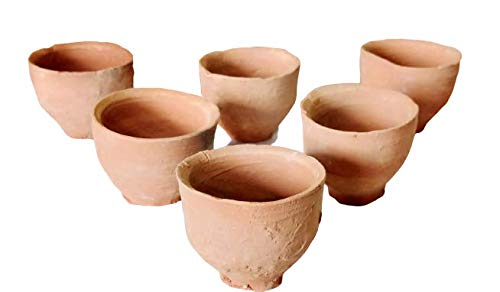 Buy KRISHNA CREATIONS Baked Clay khullad Cups Tandoori chai Tea Cup ...