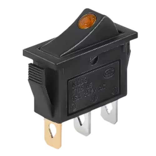 (30pcs) Boat Shaped Switch Rocker Button KCD3 Cat Eye Red Light Rocker ...