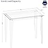 Amazon.com: HMYHUM Small Acrylic Computer Desk, 35.4 Inch, Clear Study ...