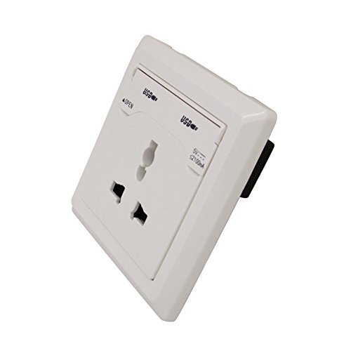 Wayona USB Universal 3 PIN Inwall Socket with 2 USB Port : Amazon.in ...