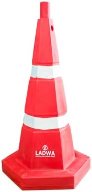 Nilkamal Road Traffic Safety Cone, Pack of 4 Cones 750mm, with 4 mtr ...