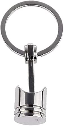 Piston Keychain Metal Auto Part Engine Key Chain Solid Connecting Rod ...