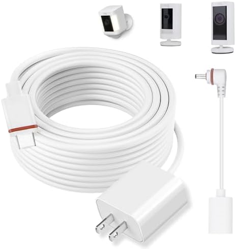 Amazon.com: Power Adapter for Ring Spotlight Cam Battery, with 25Ft/7 ...