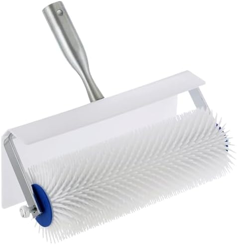 QWORK® Epoxy Floor Roller with Splash Guard – 10" /250mm 1 Pack Spiked ...