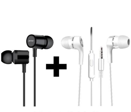 Combo of 2 Microphone Earbud On_Ear Headphones with Noise Cancelling ...