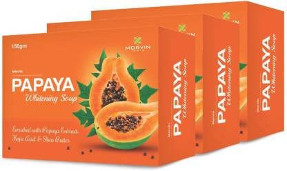 Buy Morvin India Papaya Skin Whitening Soap (3) Online at Low Prices in ...