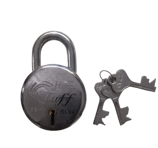 LAXMI Sanitary and Hardware Lock and Keys Door Lock for Home Round 65 and Round 65 Long Shackle ...