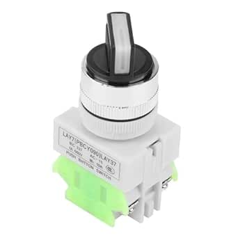 Amazon.com: Rotary Switch knob Button 2NO 22mm 4 Screw Terminal 2-Way ...
