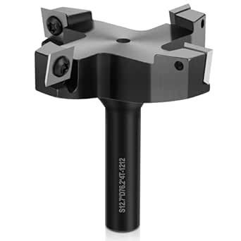 CNC Spoilboard Surfacing Router Bit, 1/2" Shank 3" Cutting Diameter,4 ...
