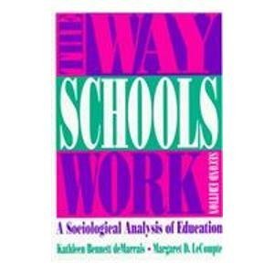 The Way Schools Work: A Sociological Analysis of Education : Amazon.de ...