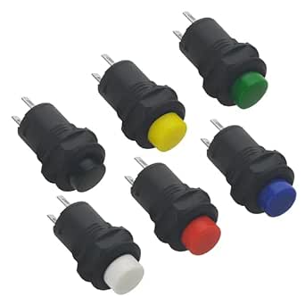 12mm Self-Locking Latching Push Button ON/Off AC 250V/1.5A 125V/3A ...