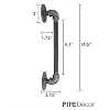 Amazon.com: Rustic Industrial Pipe Décor Barn Door Handle, 10 inch ...