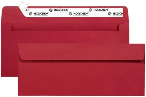 Amazon.com : Red #10 Envelopes 100 Count Self Seal Envelopes Red for ...