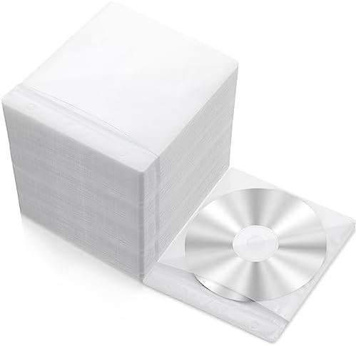 Amazon.com: Kanayu 600 Pcs CD DVD Sleeves Bulk Double Sided Refill ...