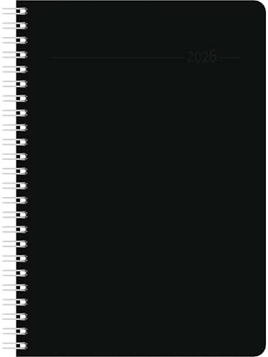 Zettler Wochenplaner Balacron schwarz A5 Ringbuch 2026 – Wochenkalender ...