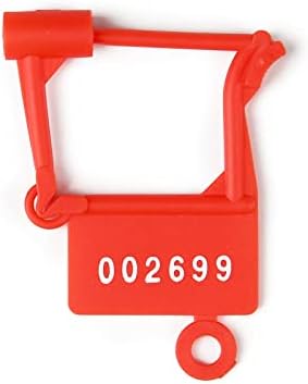 Amazon.com: Plastic Padlock Seals Tags Disposable Self-Locking Numbered ...
