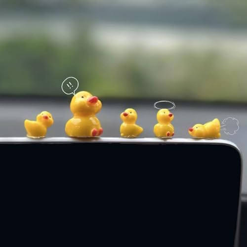 Amazon.com: NMOHYDEU 20Pcs Cute Duck Car Dashboard Accessories, Mini ...