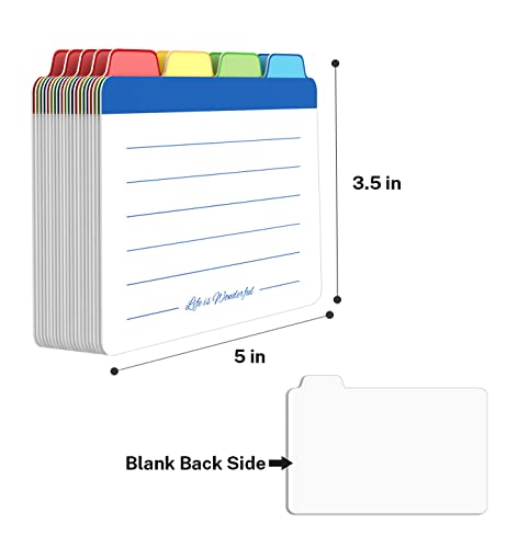 Snapklik.com : Index Cards Guide Dividers 3x5 Inches, The Blank Index ...