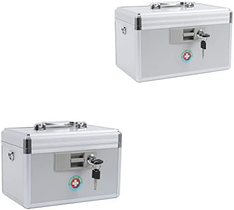 Amazon.com: KYODOLED Locking Key Medicine Box,First Aid Key Safe Box ...