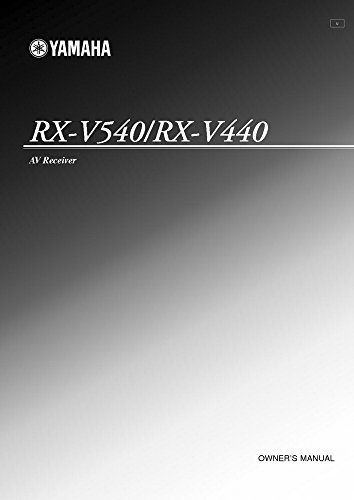 Instruction Manual for Yamaha RX-V540 Receiver Owners Instruction ...