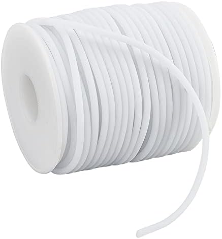 Amazon.com: NBEADS 32.81 Yards Solid Rubber Cord, 3mm White Plastic ...