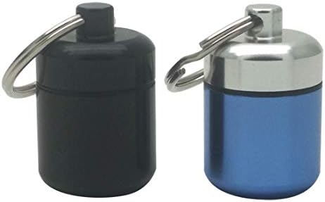 Amazon.com: 2 Pack Mini Pill Case Small Pill Holder Keychain for Purse ...