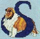 Amazon.com: Pegasus Originals Shetland Sheepdog Alphabet Counted Cross ...