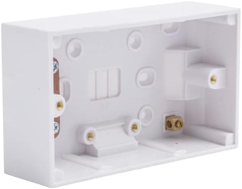 Extra Deep Plastic Double 2 Gang Surface Mounted Pattress Back Box 47mm ...